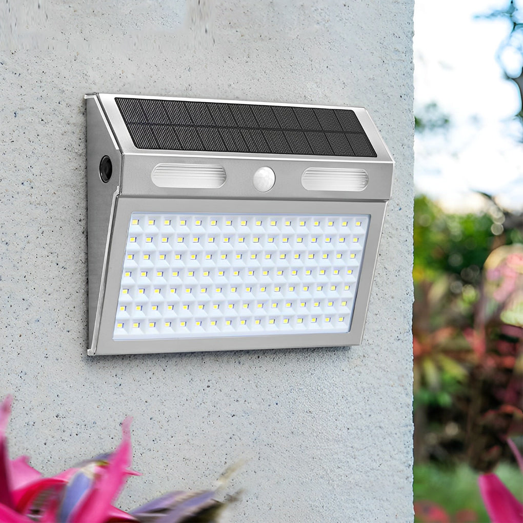 Rectangular Waterproof LED Motion Sensor Solar Wall Lights Outdoor Wall ...