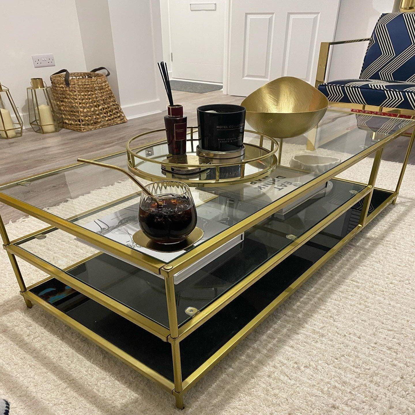 Brass gold coffee table store