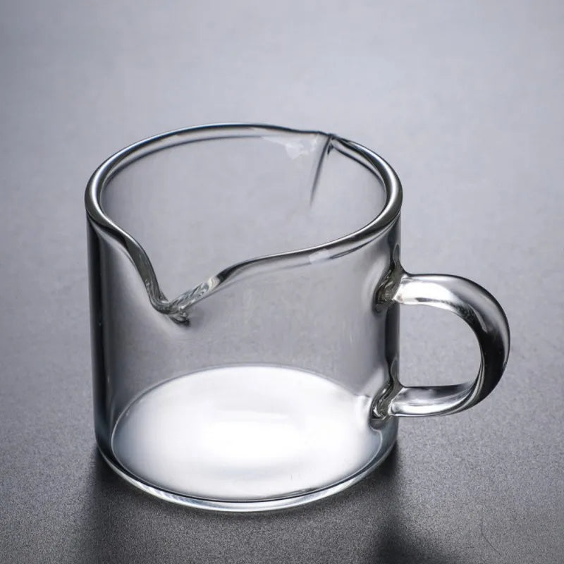 Double Mouth Glass Milk Cup Set - 100ml
